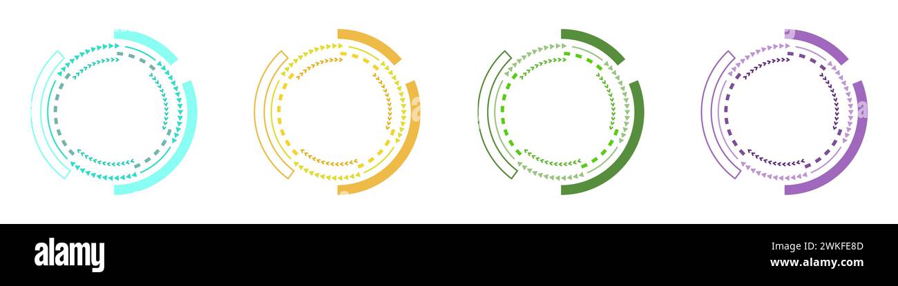 Blank templates of modern circles in different versions. Infographics ...