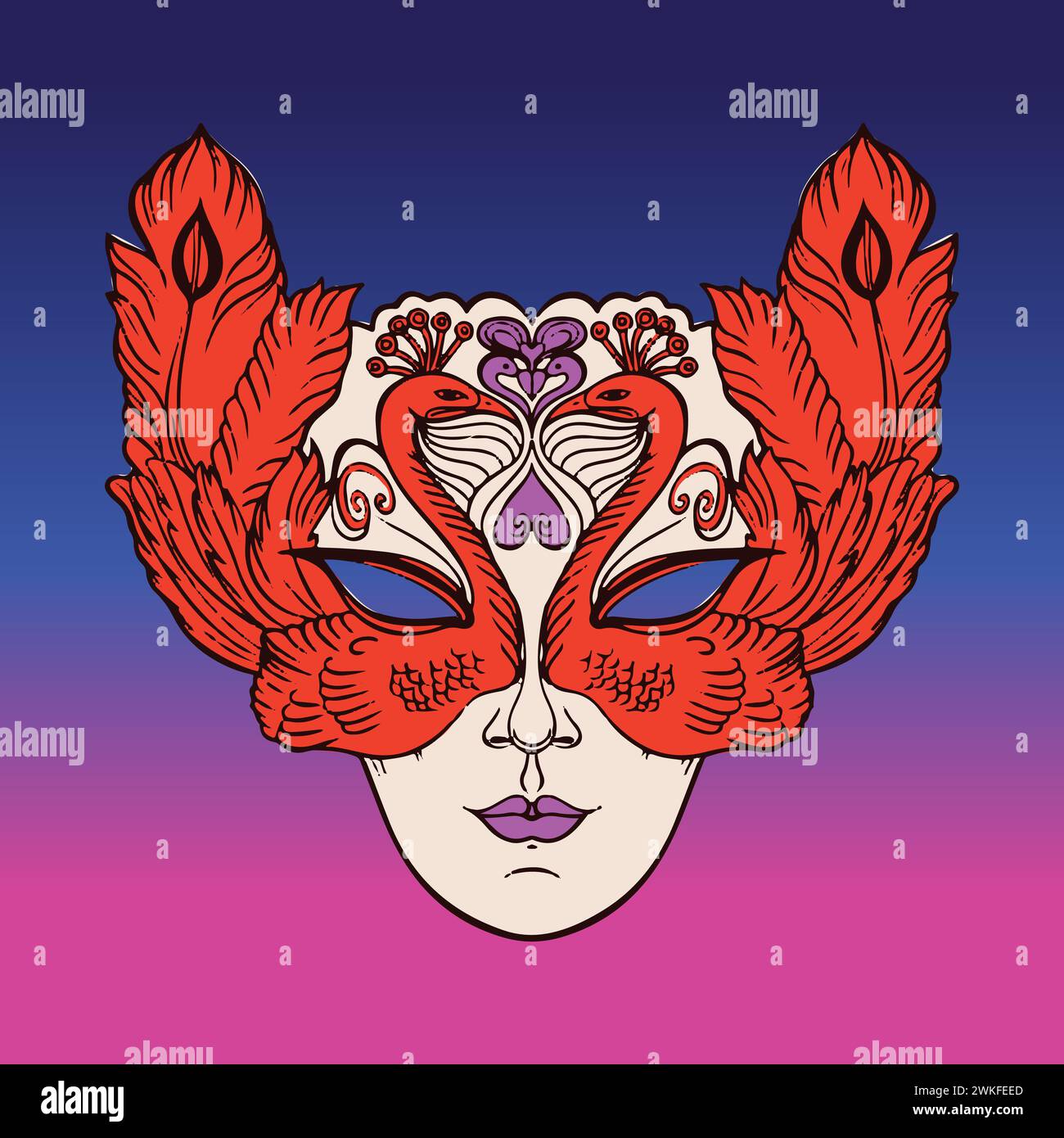 Venice carnival Stock Vector Images - Alamy
