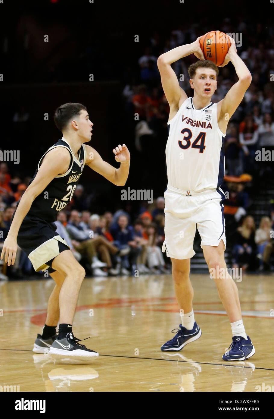 CHARLOTTESVILLE, VA - FEBRUARY 17: Virginia Cavaliers Forward Jake ...