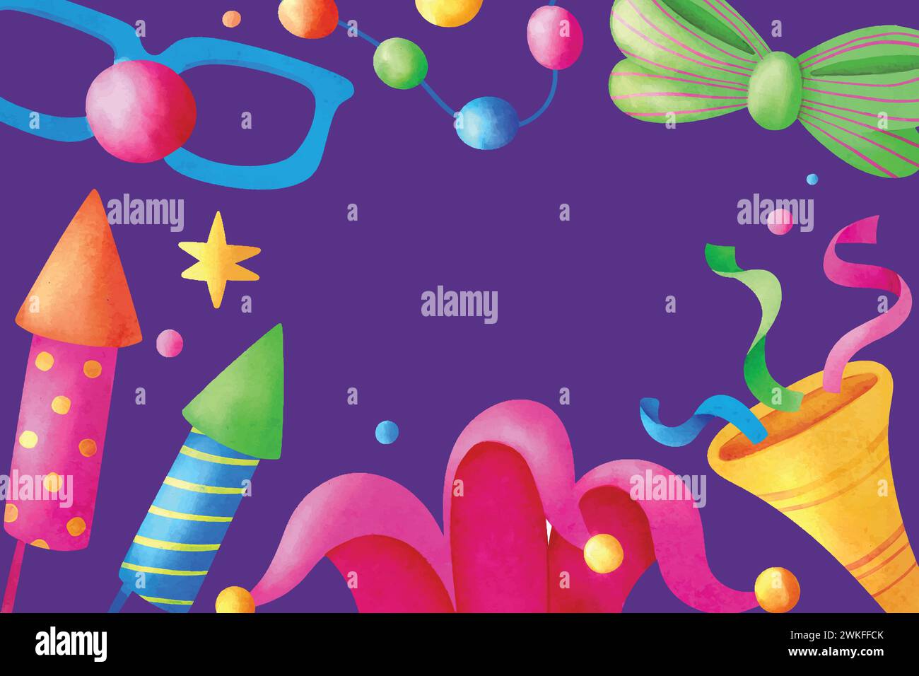 watercolor carnival background design vector illustration Stock Vector ...