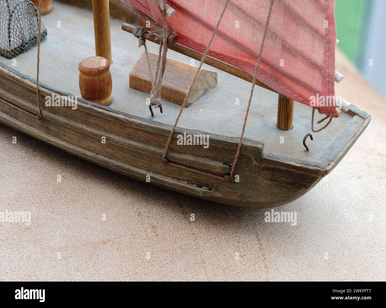 Scale model oriental fishing boat Stock Photo - Alamy