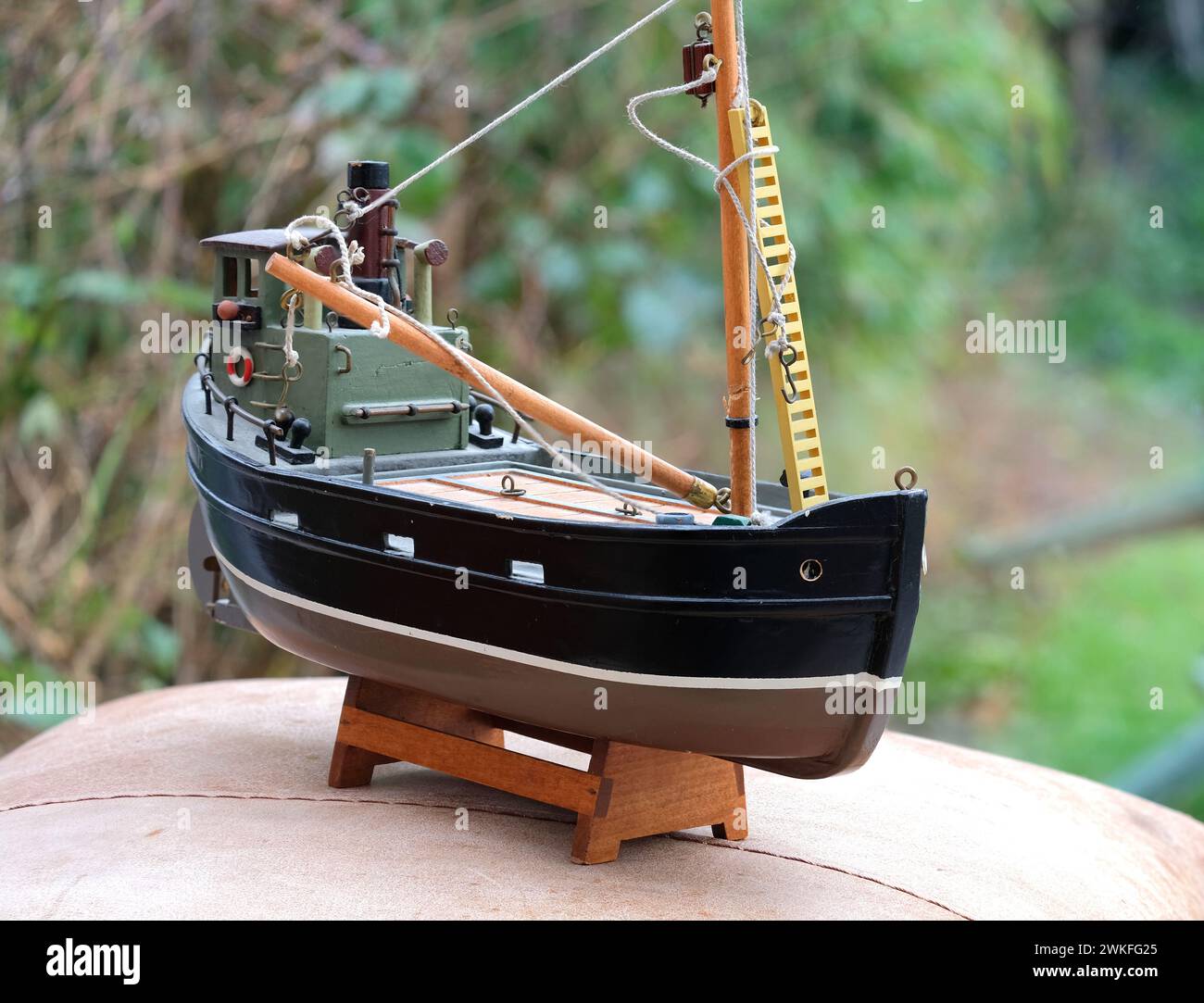 Scale model traditional fishing trawler Stock Photo - Alamy