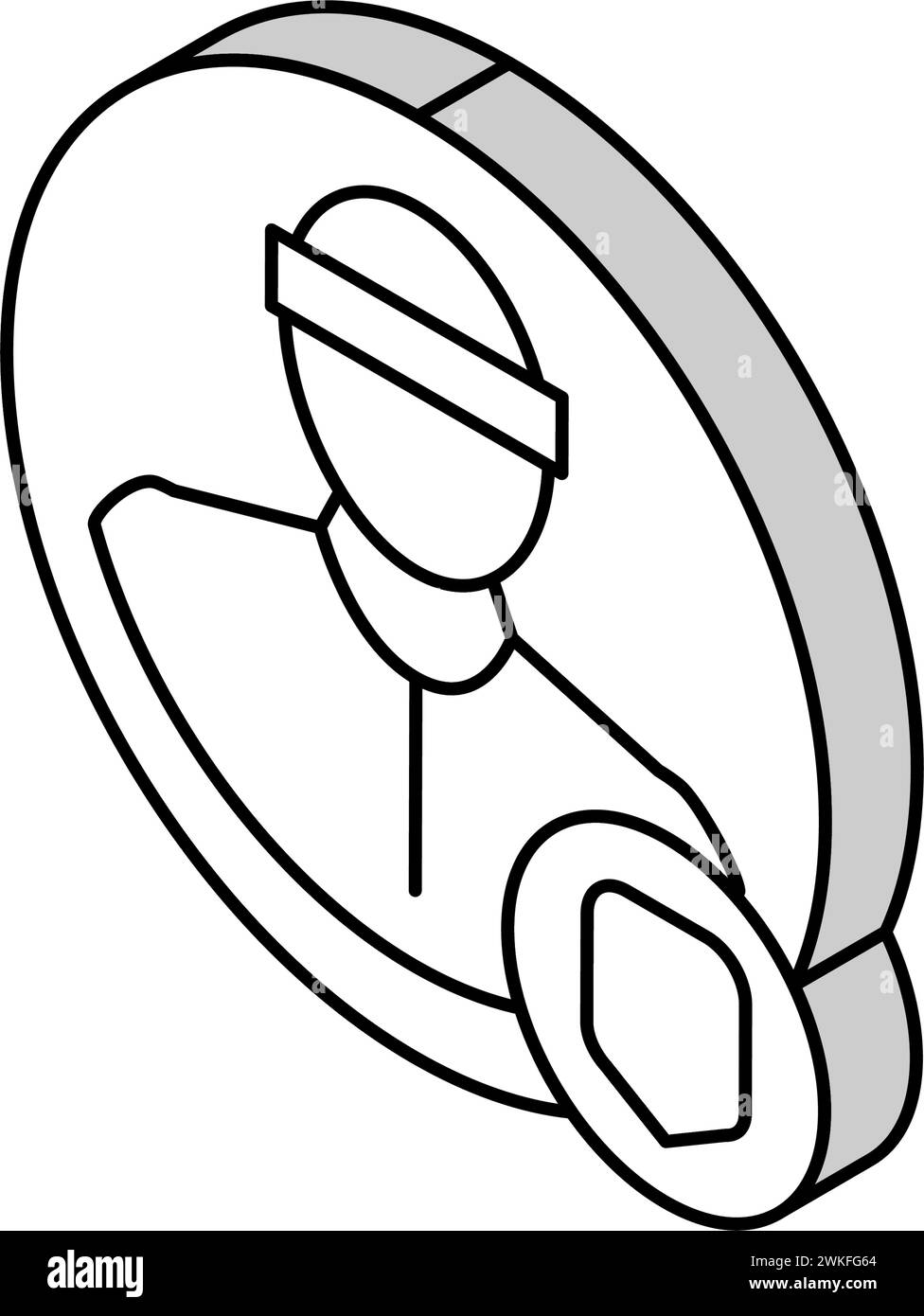 not verified profile isometric icon vector illustration Stock Vector ...