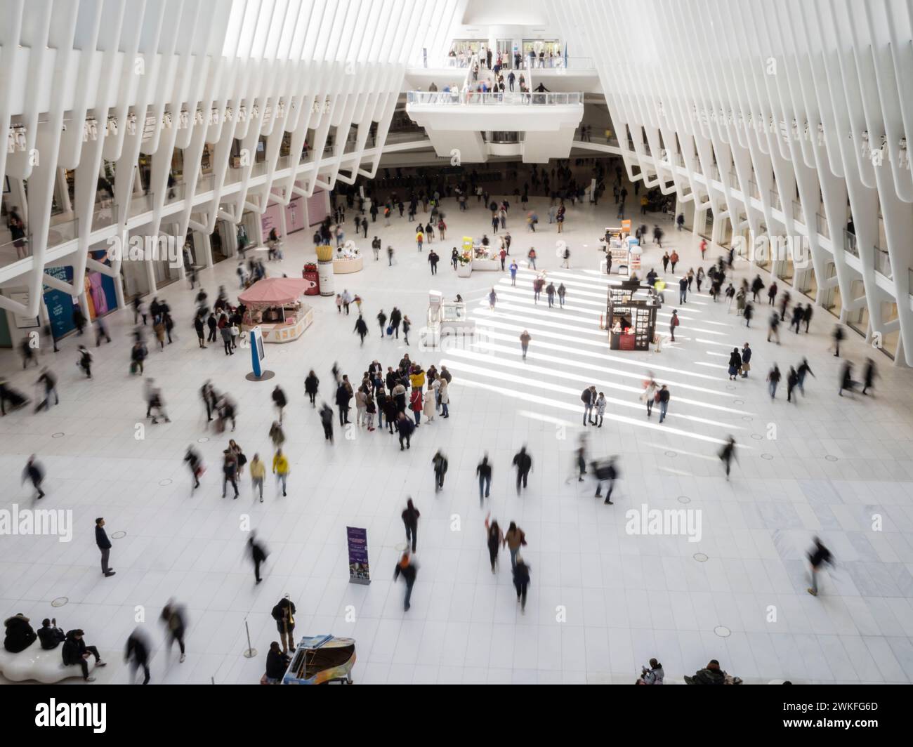 New York, USA - 1 May 2023: Main concourse of New York's World Trade ...
