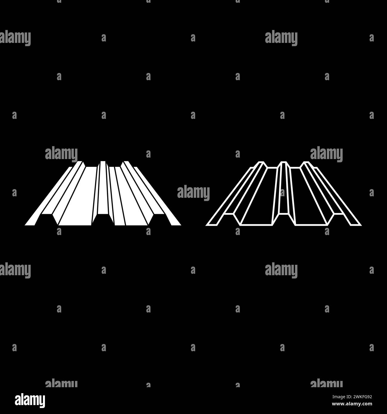 Roof metal rooftop steel profile sheets roofing concept ribbed ...