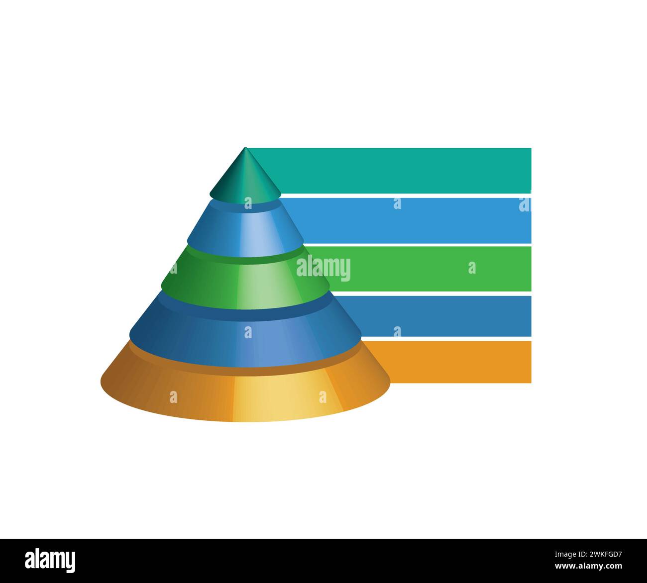 Colorful infographics cone. vector illustration Stock Vector Image & Art - Alamy