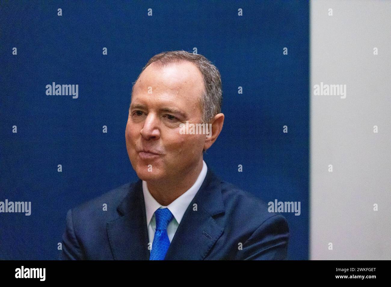 Rep. Adam Schiff speaks with reporters after the first California enate ...