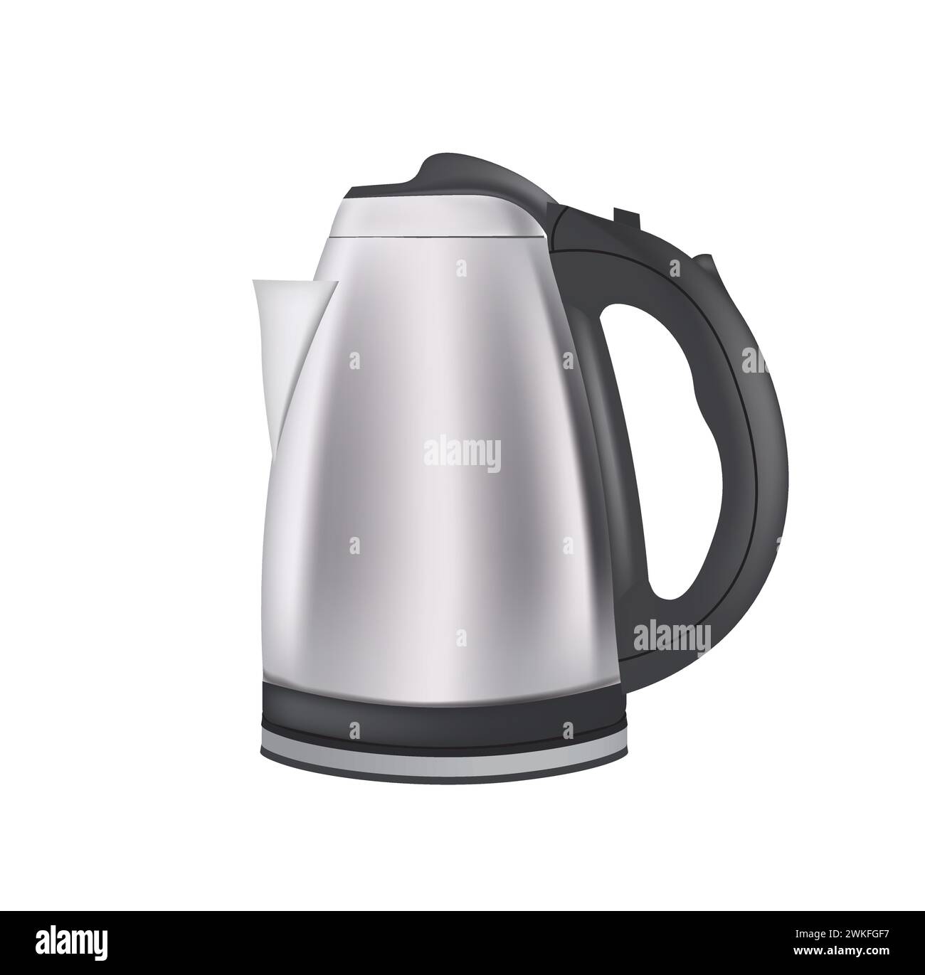 Kitchen kettle stainless steel. vector Stock Vector Image & Art - Alamy