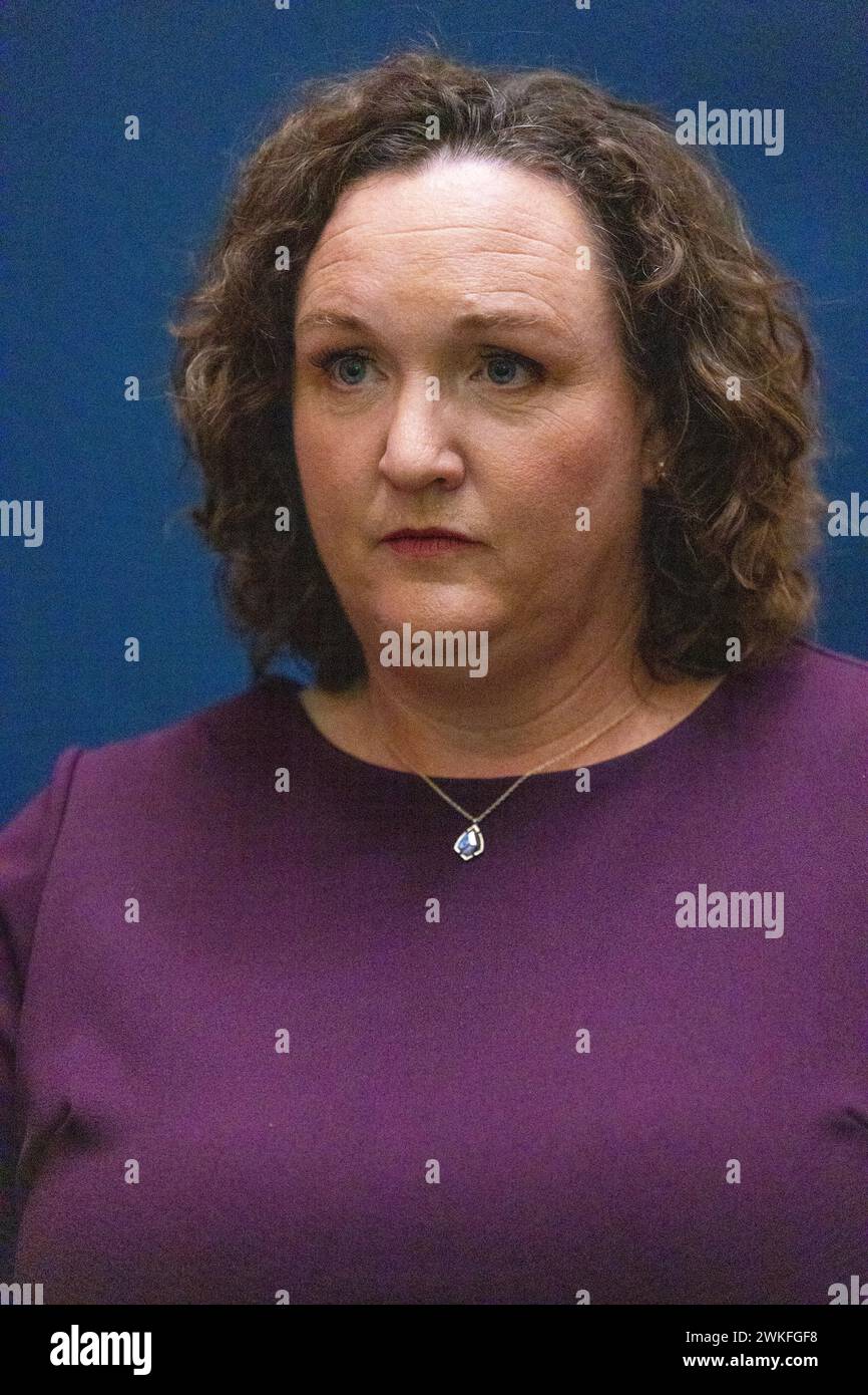Rep. Katie Porter speaks with reporters after the first California ...