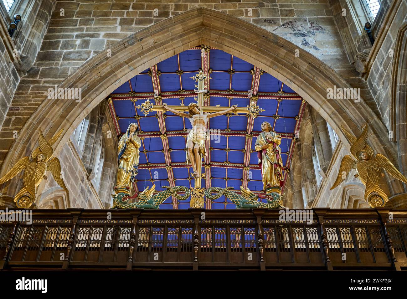 .Wakefield Cath.Wakefield Cathedral,Yorkshire,UK The Rood screen ...