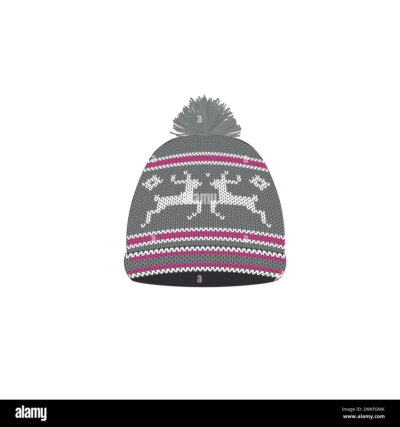 Grey woolen hat Stock Vector Images - Alamy