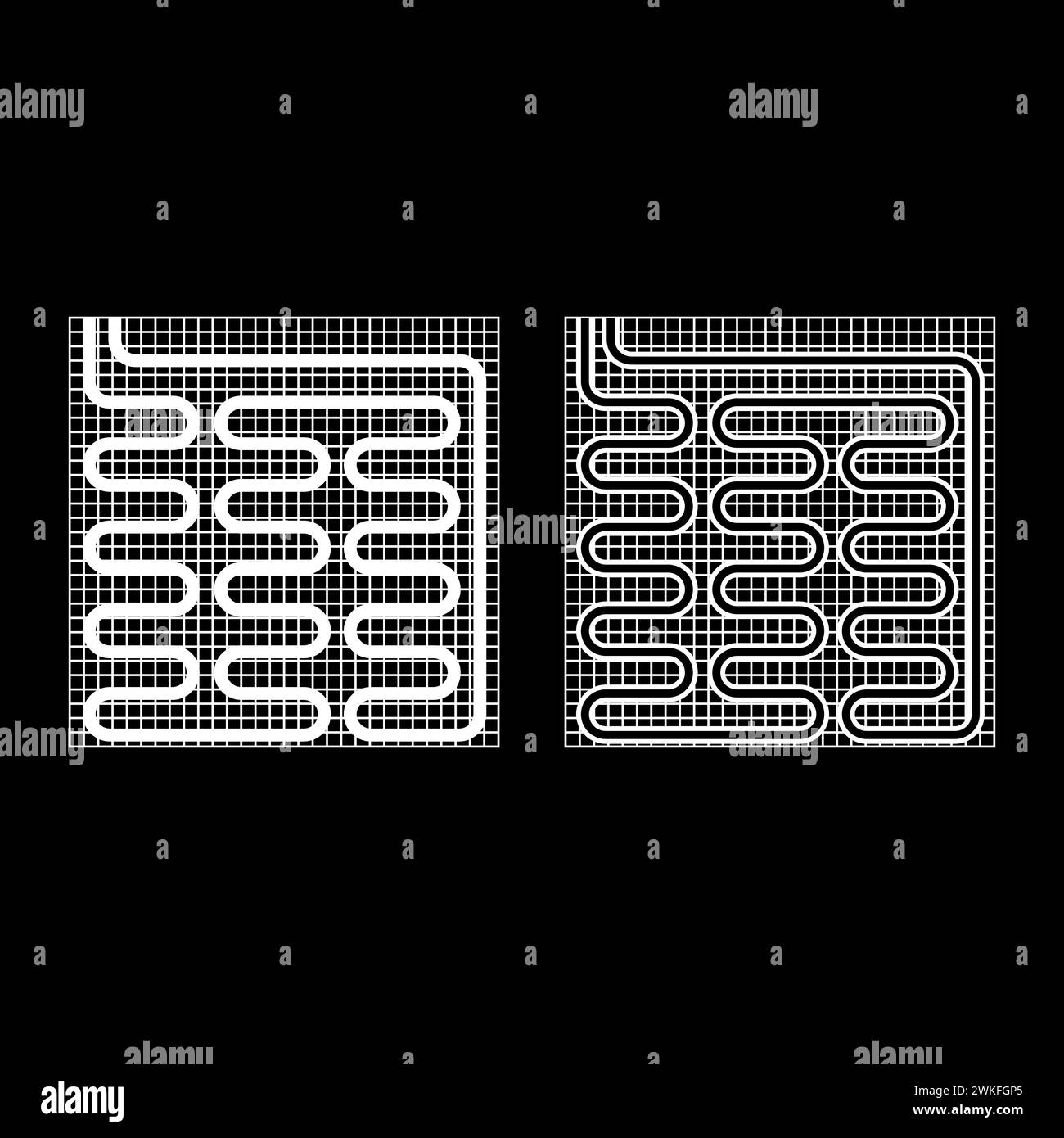 Set heating floor system Stock Vector Images - Alamy