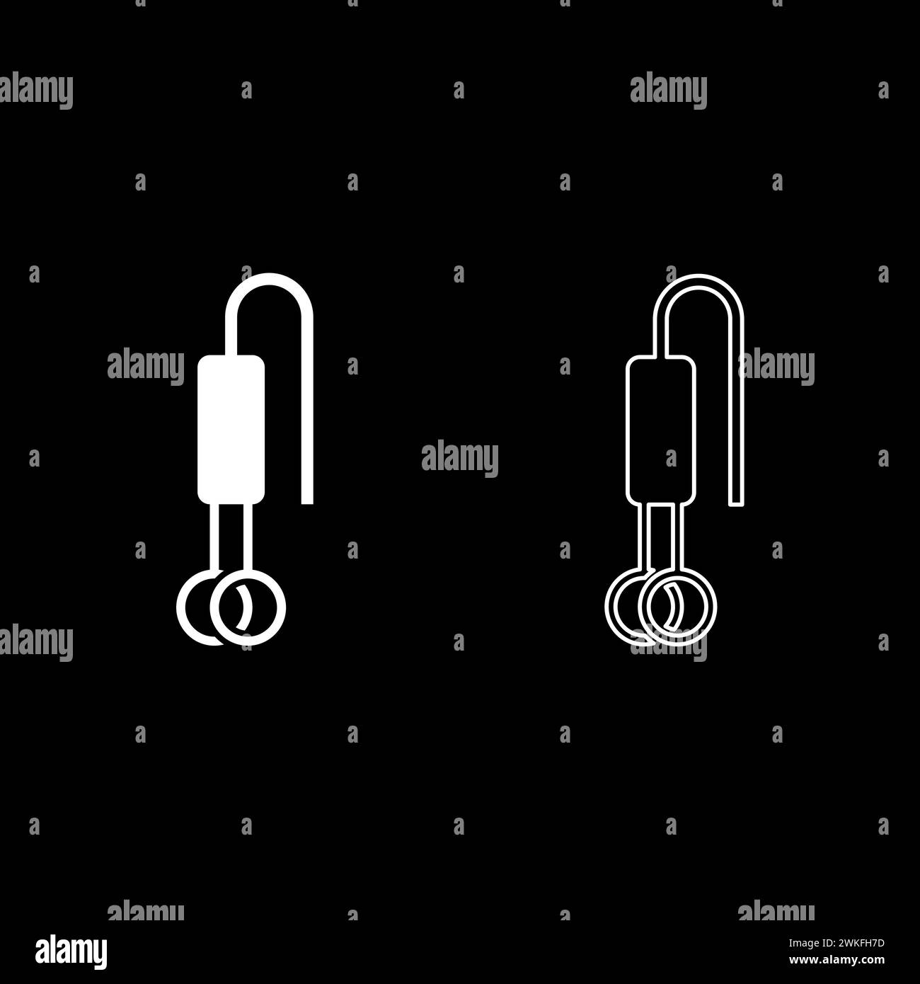 Electric immersion heater for water set icon white color vector ...