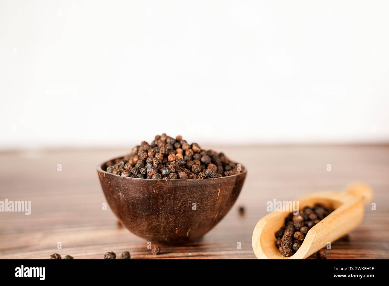 Whole black pepper | Dry peppercorn background, selective focus Stock ...