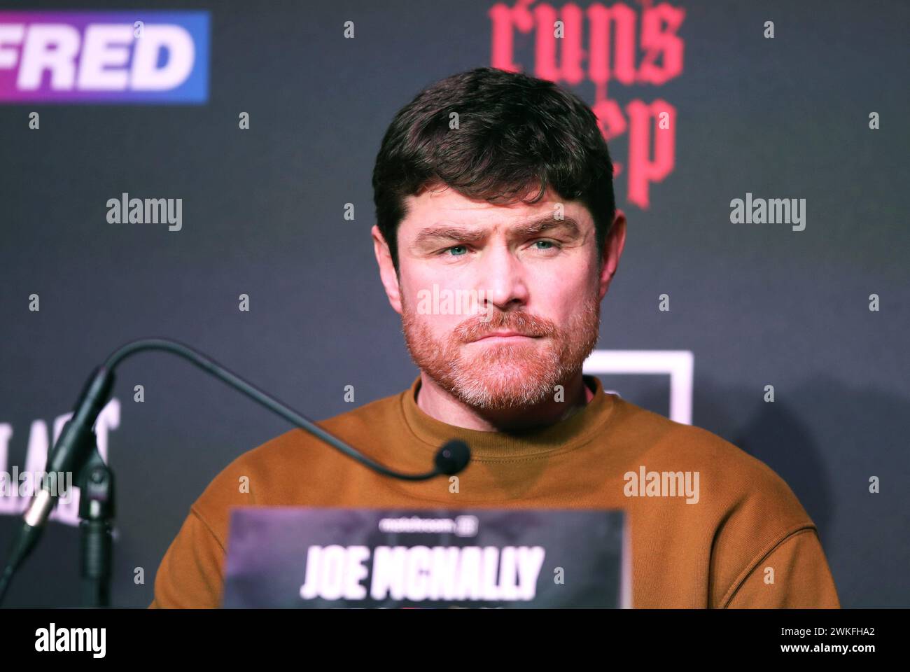 Trainer Joe McNally during a press conference New Century Hall ...