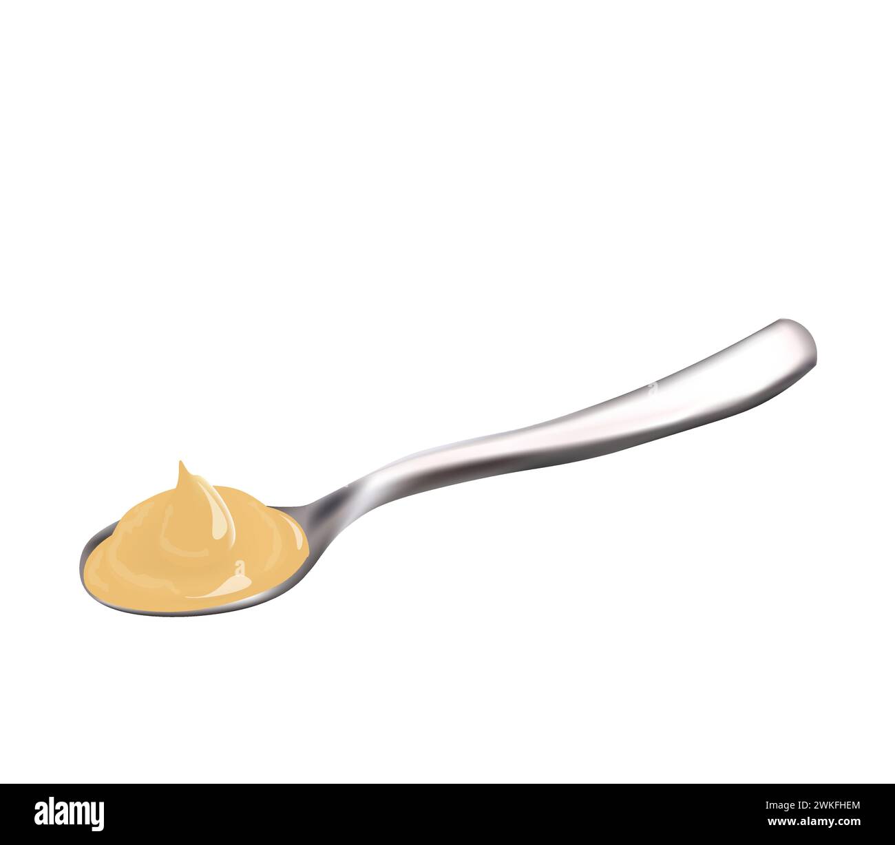 Tablespoon with vanilla pudding, vector Stock Vector Image & Art - Alamy