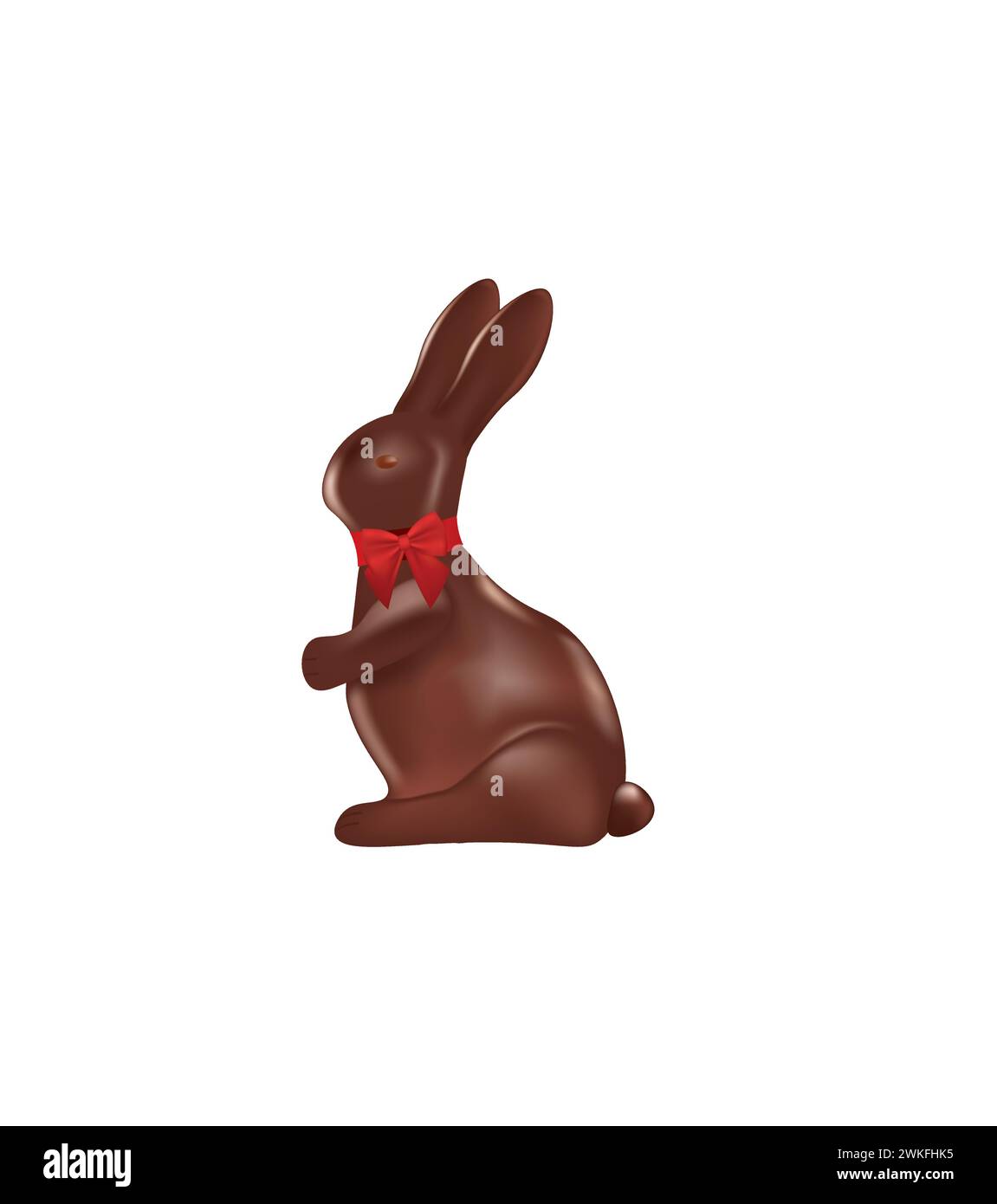 Bunny with bow Stock Vector Images - Alamy