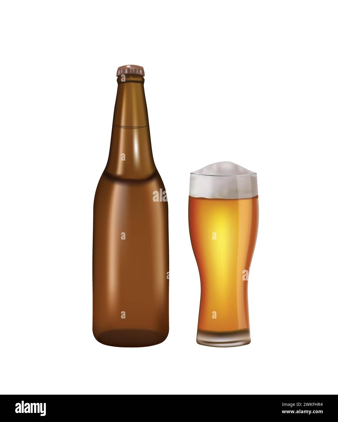 Tasty dark beer glass Stock Vector Images - Alamy