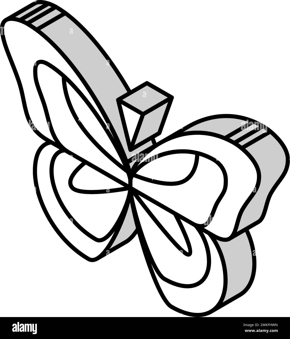 butterfly spring isometric icon vector illustration Stock Vector Image ...