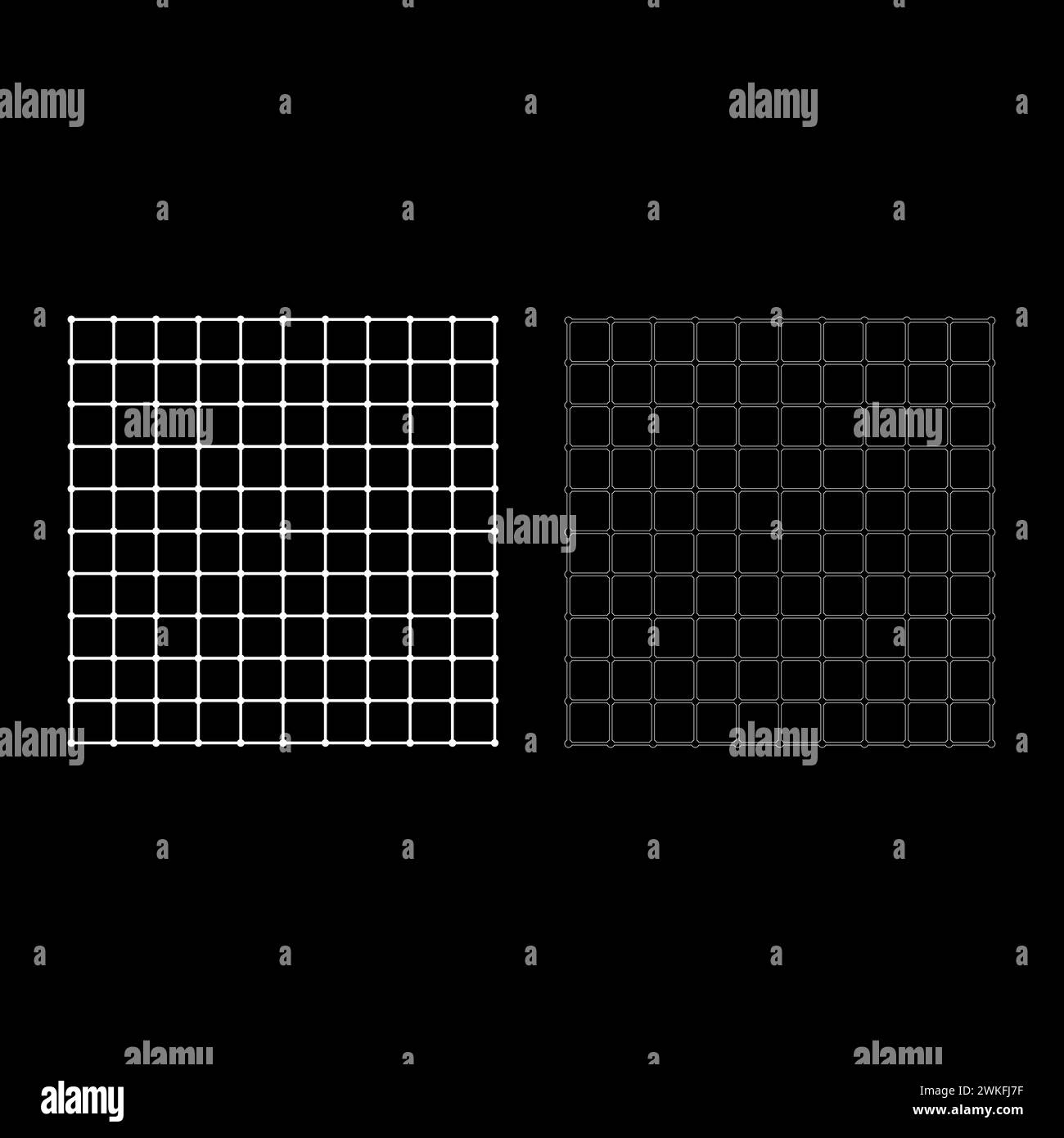 Square grid checkered set icon white color vector illustration image ...
