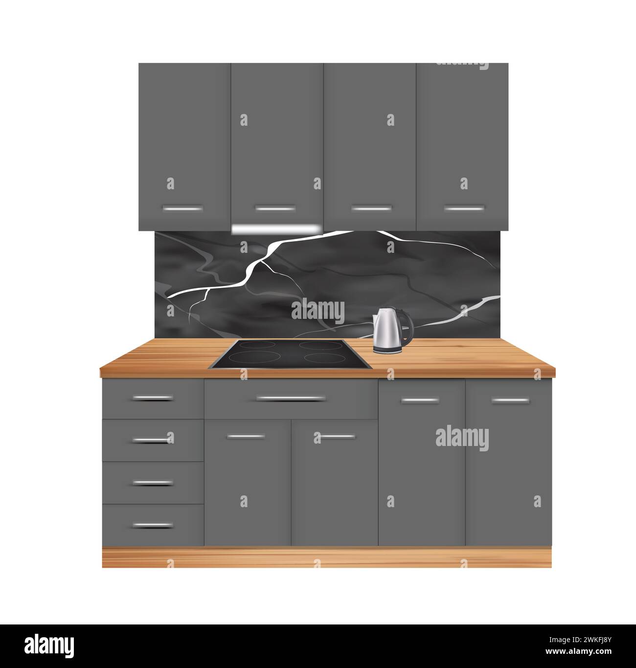 The dark kitchen Stock Vector Images - Alamy