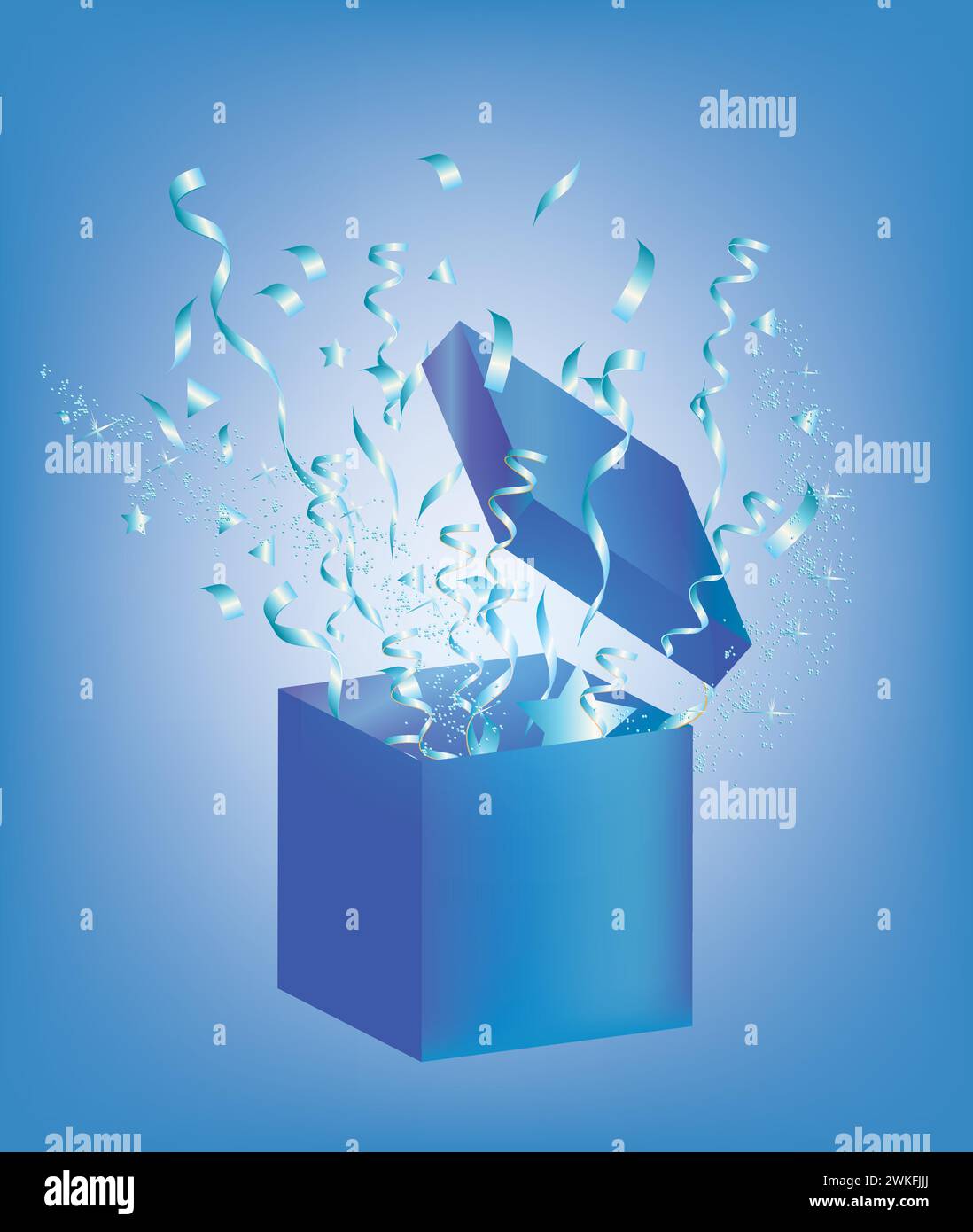 Open box with confetti. vector Stock Vector Image & Art - Alamy