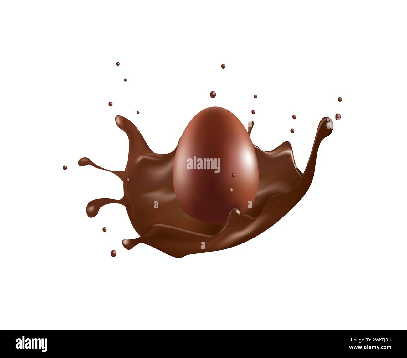 Chocolate splash on white background. vector illustration Stock Vector ...