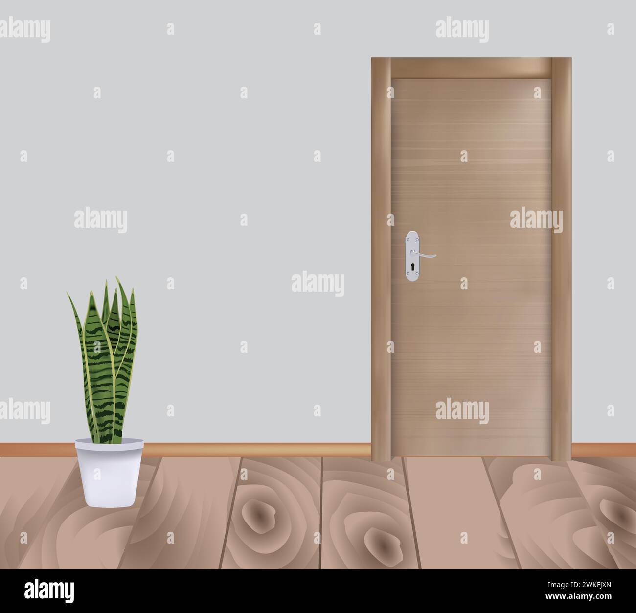Wooden realistic door, vector illustration Stock Vector Image & Art - Alamy