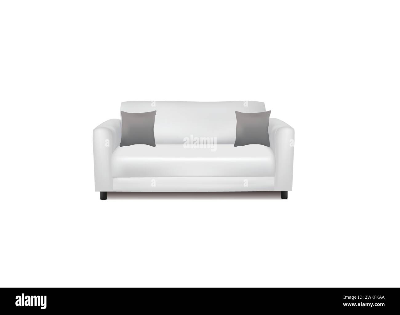 Empty white room sofa Stock Vector Images - Alamy