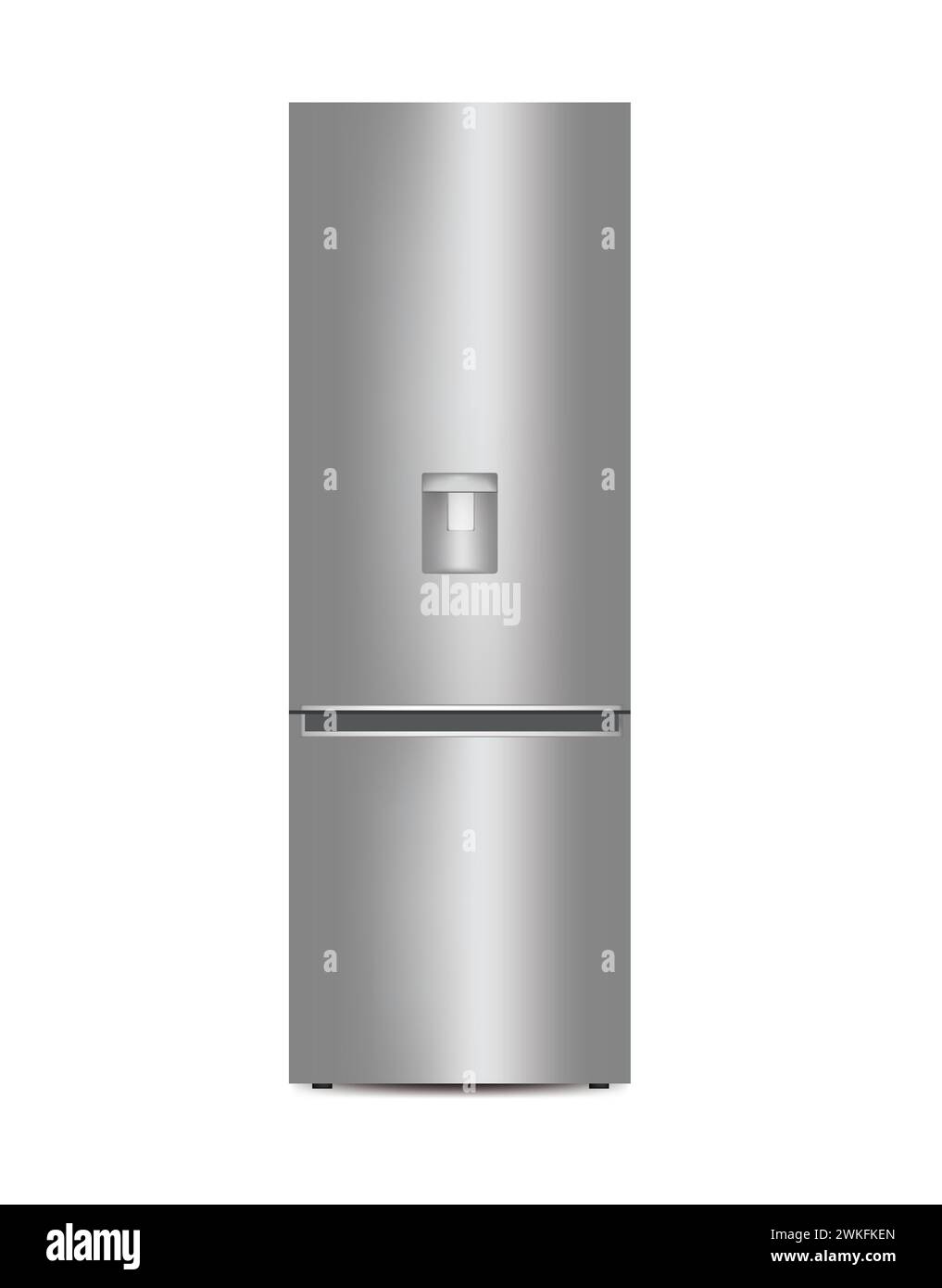 Grey kitchen refrigerator. vector illustration Stock Vector Image & Art ...