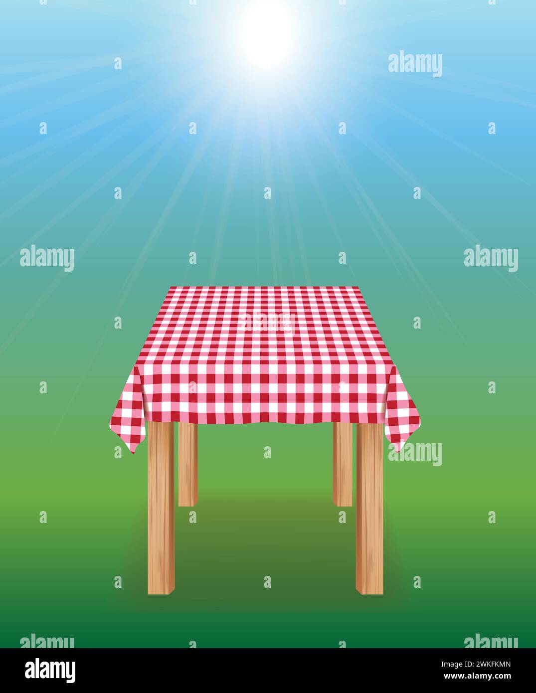 At picnic table Stock Vector Images - Alamy