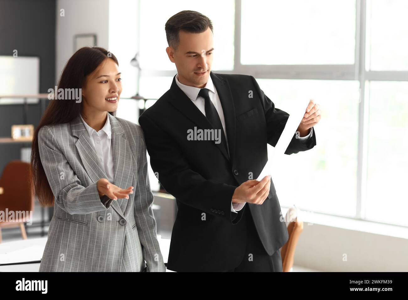 Business people negotiating in conference hall Stock Photo - Alamy