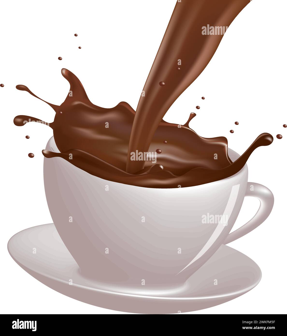 White mug mockup coffee Stock Vector Images - Alamy