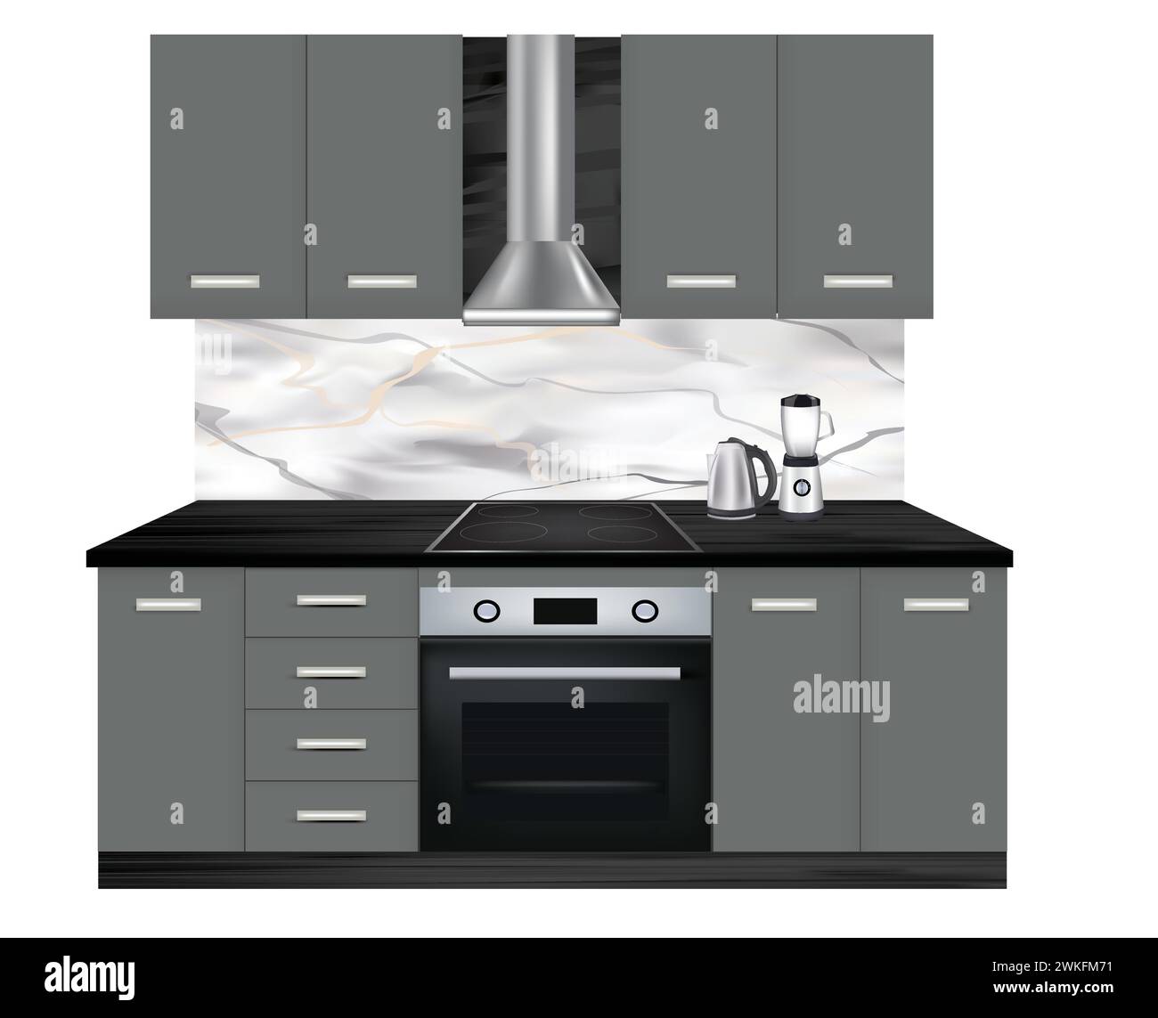 Kitchen traditional stove Stock Vector Images - Alamy