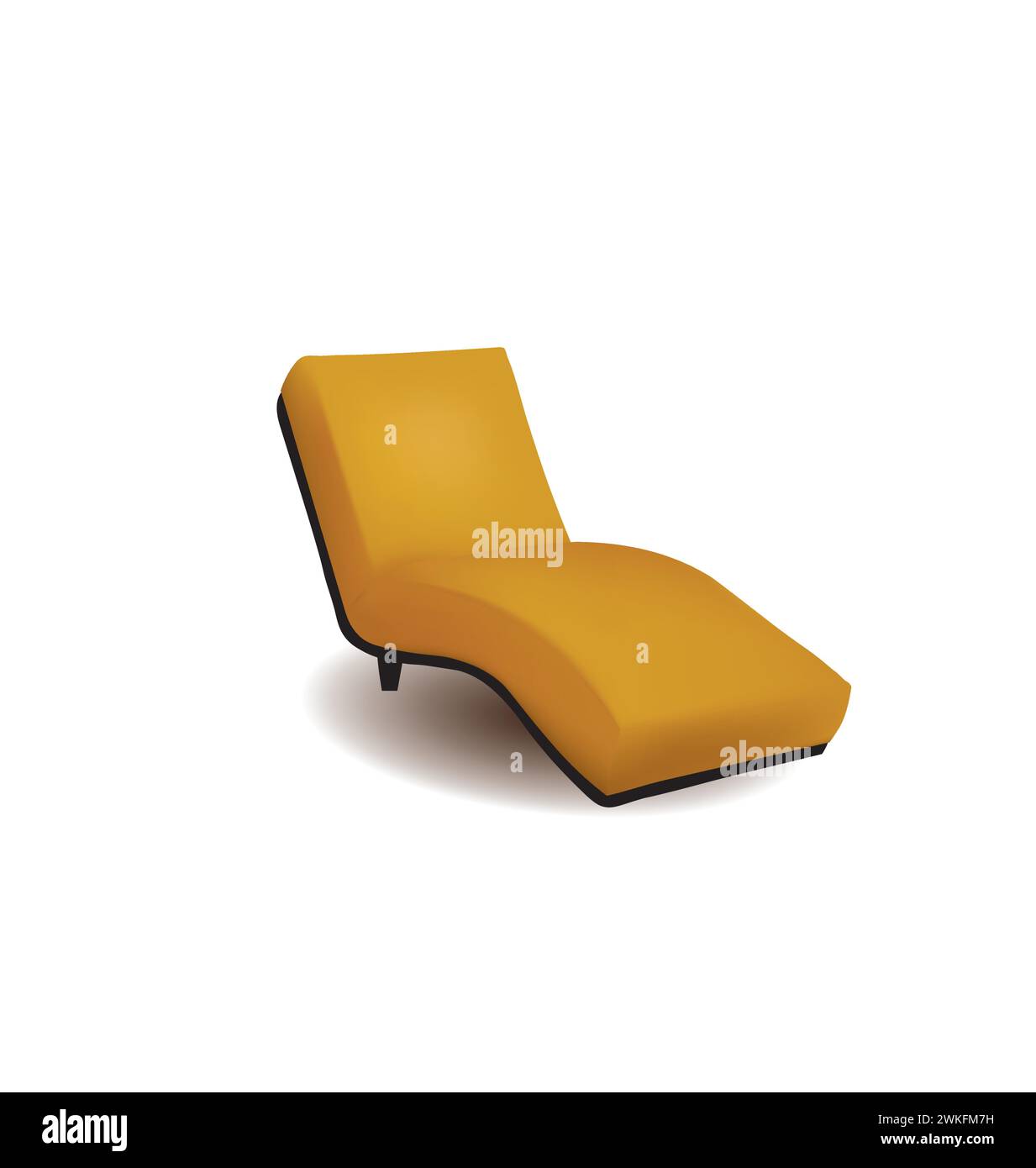 Yellow chair on background Stock Vector Images - Alamy