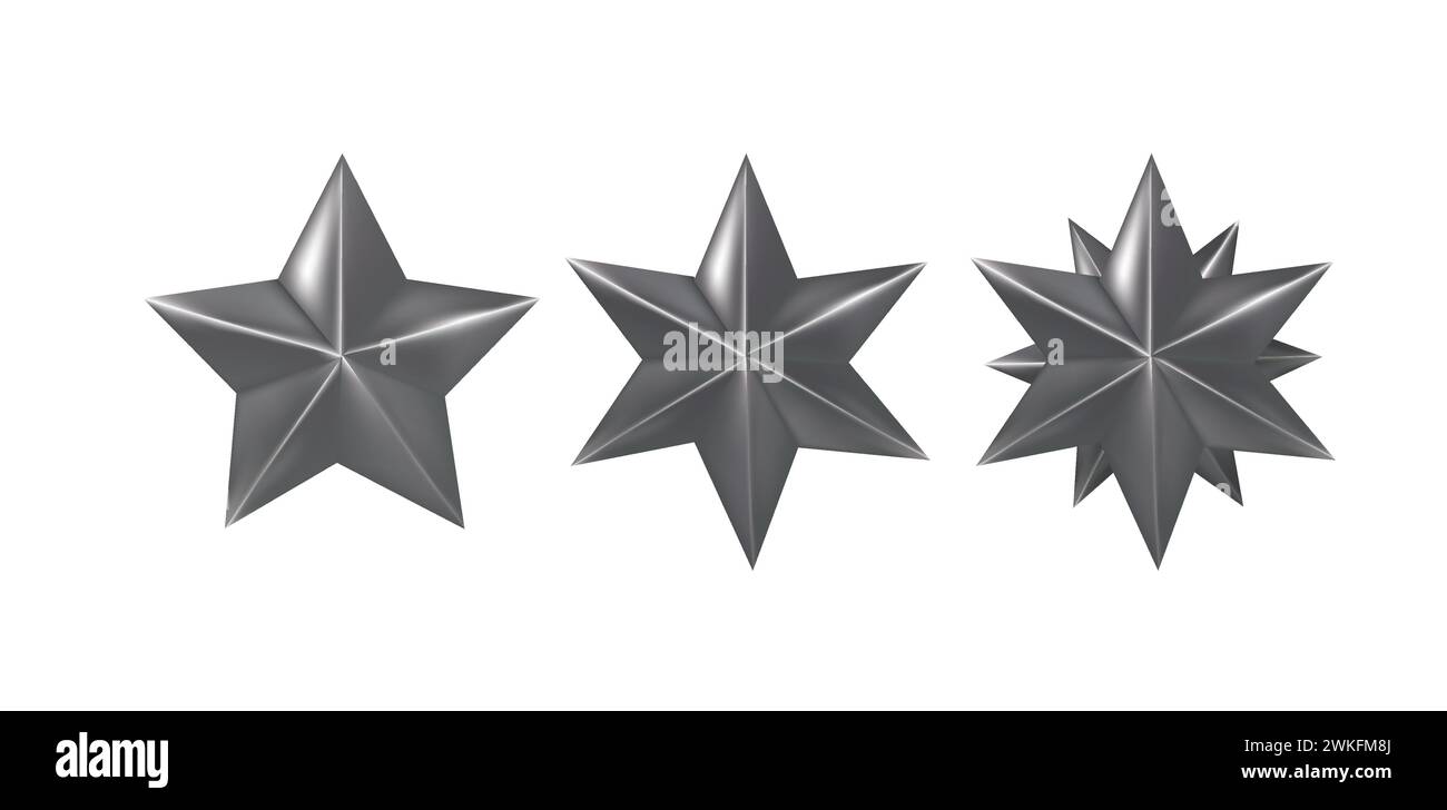 Dark grey stars set, vector Stock Vector Image & Art - Alamy