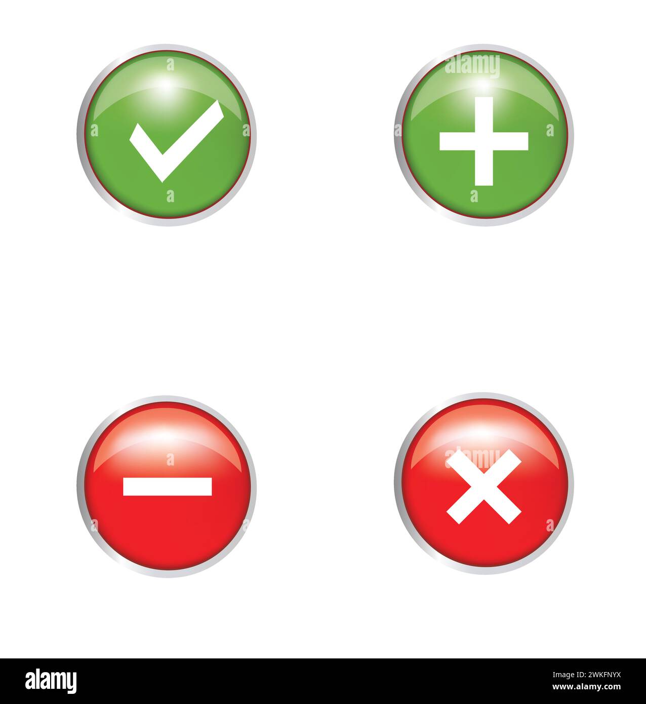 Circle buttons cancel symbol Stock Vector Images - Alamy