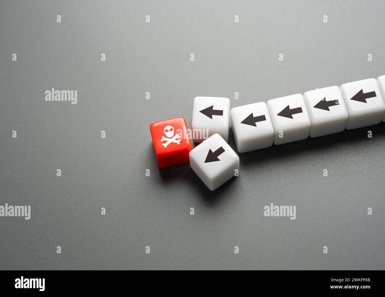 Irresistible danger. The concept of coming to disaster. Urging ...