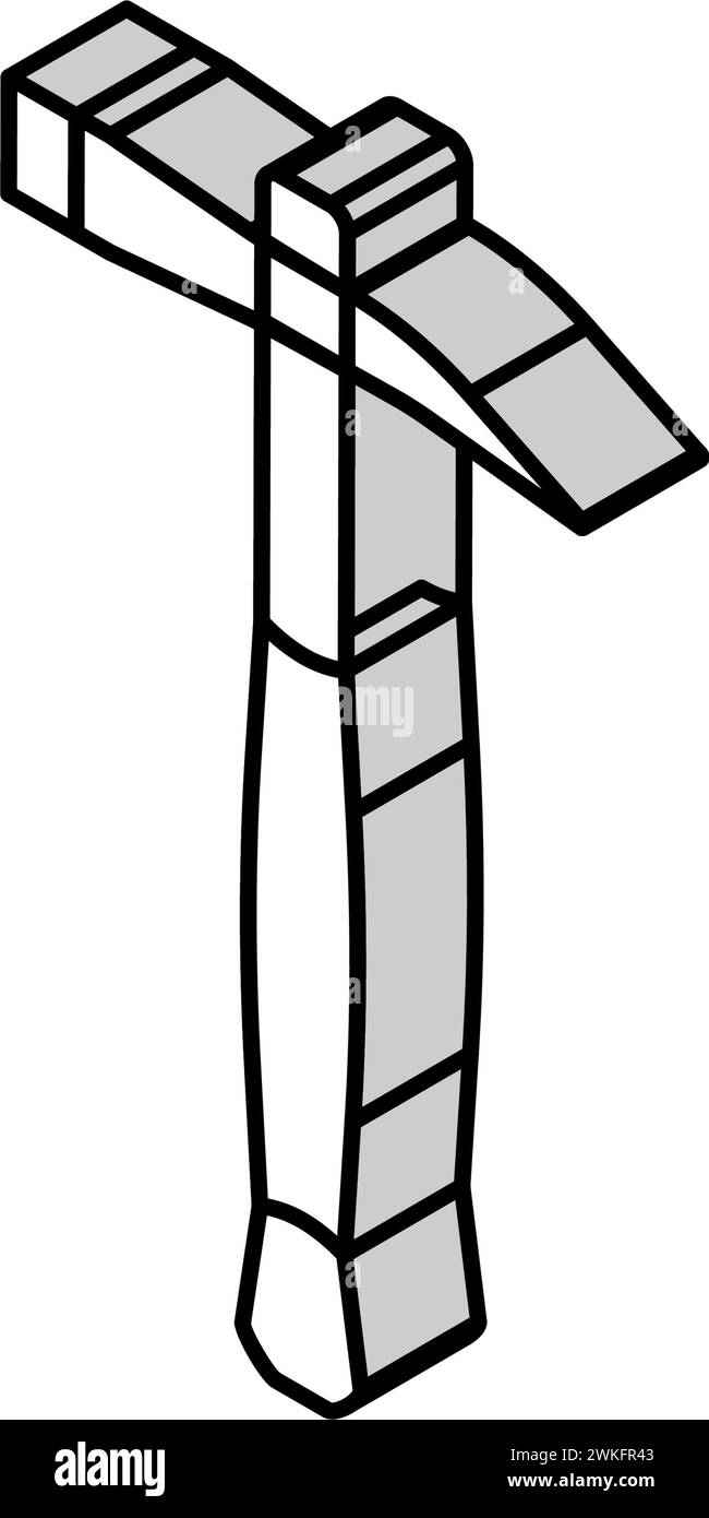 grub axe hatchet isometric icon vector illustration Stock Vector Image ...