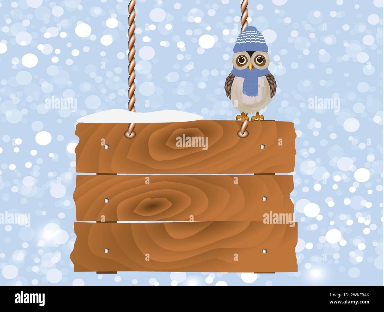 Owl on wooden sign. vector Stock Vector Image & Art - Alamy