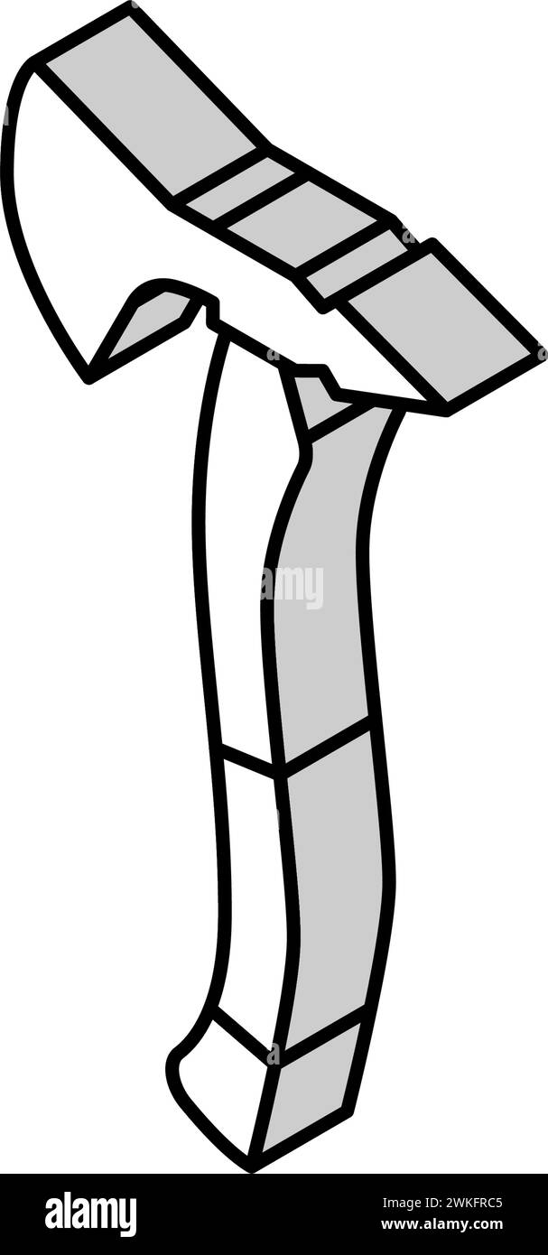 viking axe weapon isometric icon vector illustration Stock Vector Image ...