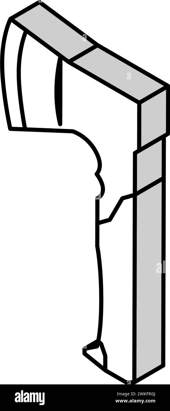 hunter axe tool isometric icon vector illustration Stock Vector Image ...