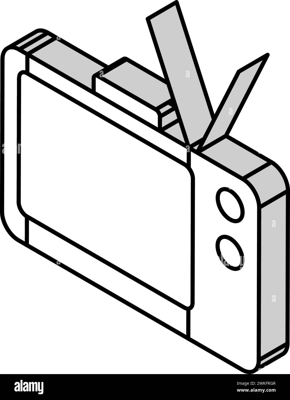 television retro device isometric icon vector illustration Stock Vector ...