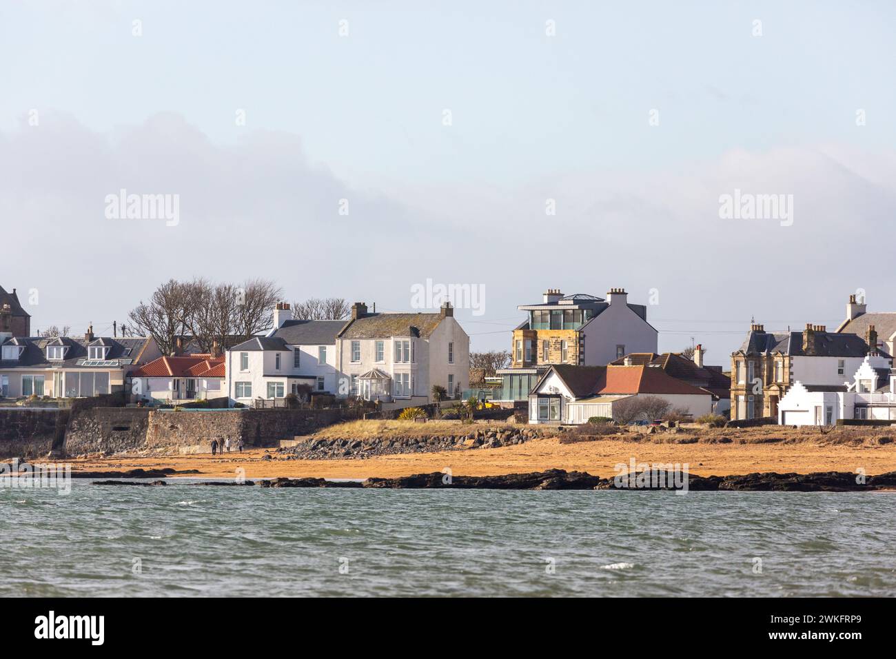 Seafront houses in Elie Scotland Stock Photo - Alamy