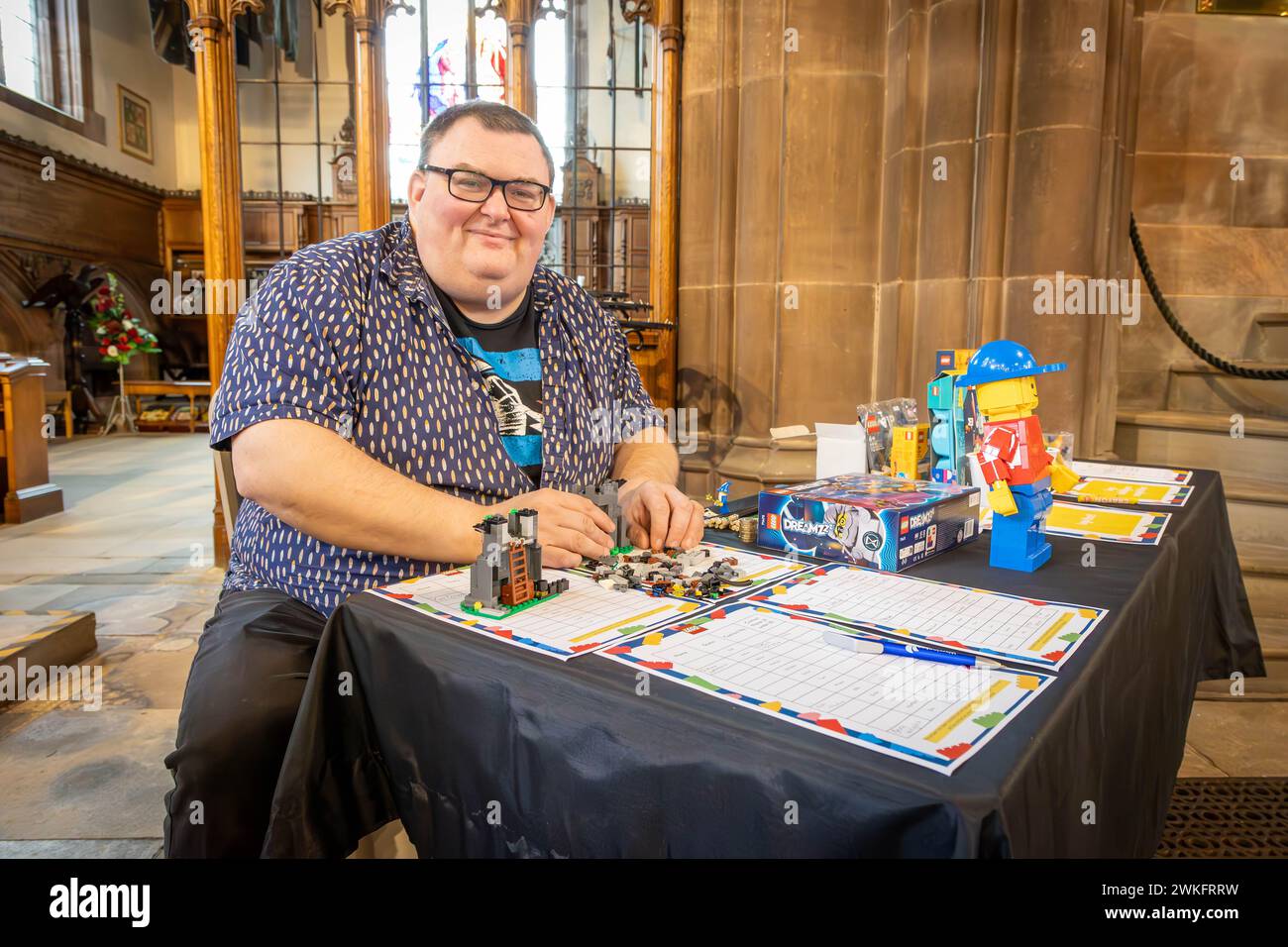 Phil Thornton building at the Brick Festival at St Elphin's Parish ...