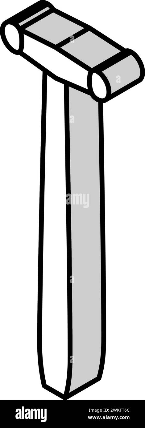 blocking hammer tool isometric icon vector illustration Stock Vector ...