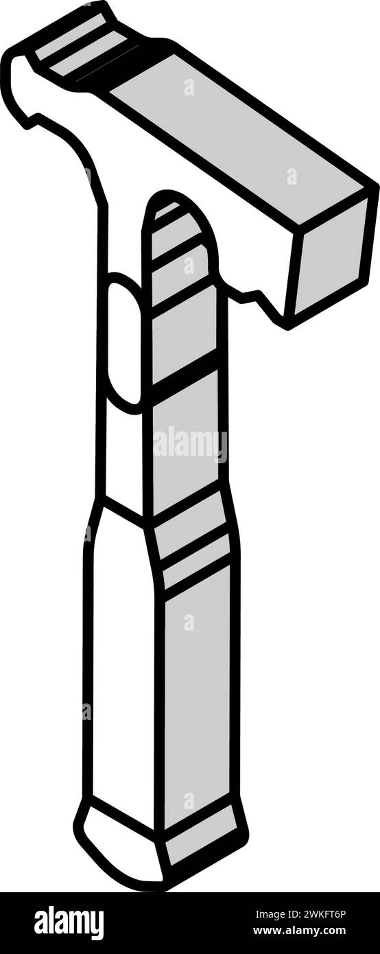 drywall hammer tool isometric icon vector illustration Stock Vector ...