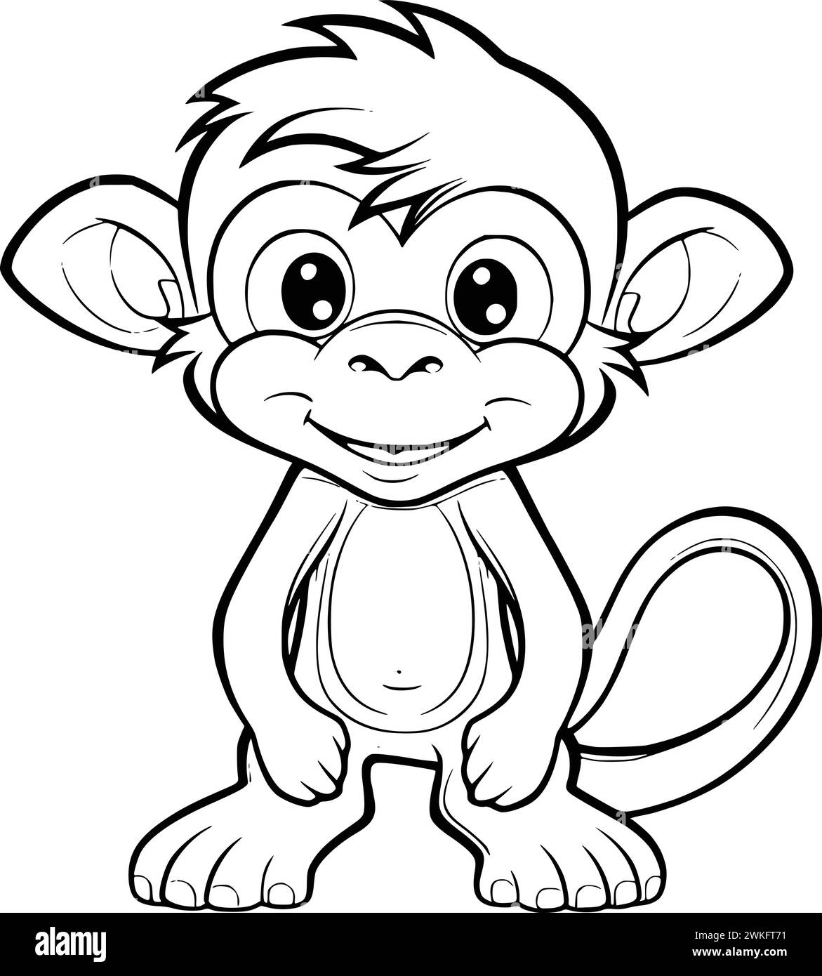Adult monkey coloring pages hi-res stock photography and images - Alamy