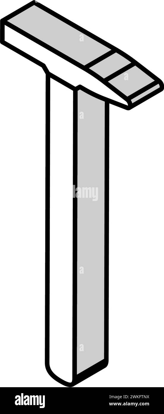 tack hammer tool isometric icon vector illustration Stock Vector Image ...