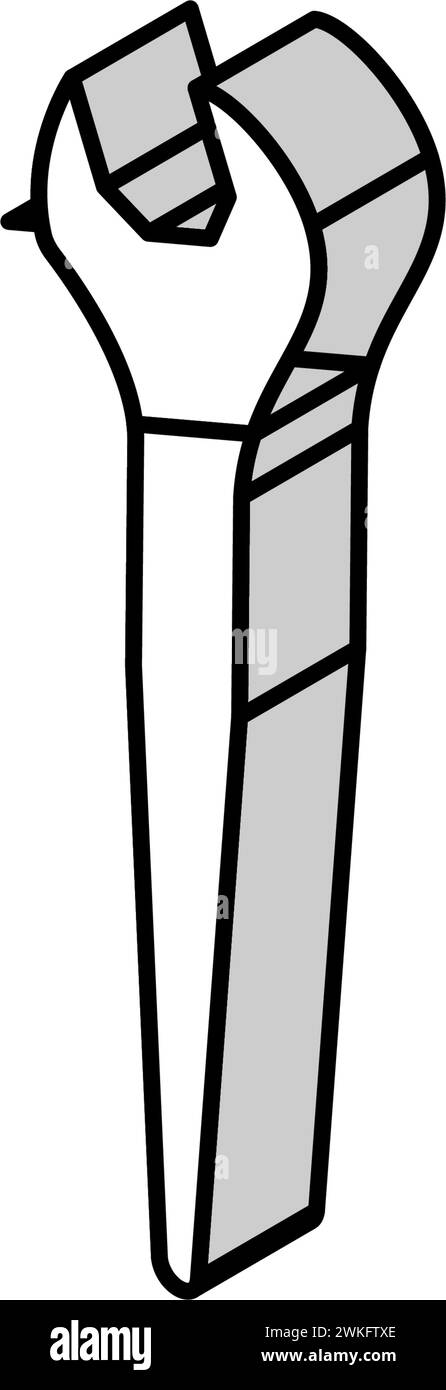 spud wrench tool isometric icon vector illustration Stock Vector Image ...